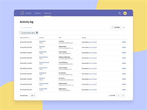 Activity Log Web App Design Web Ui Design Ui Design Website