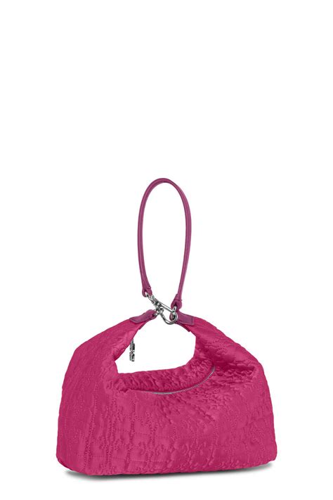 Pink Medium Butterfly Pouch Satin Bag Ganni Us