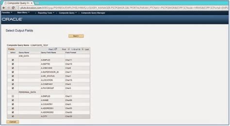 Peoplesoft Composite Query Overview