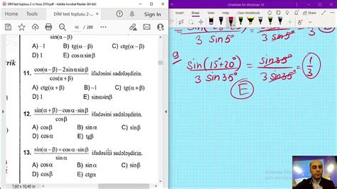 Triqonometrik Funksiyalar Sehife 44 46 Youtube