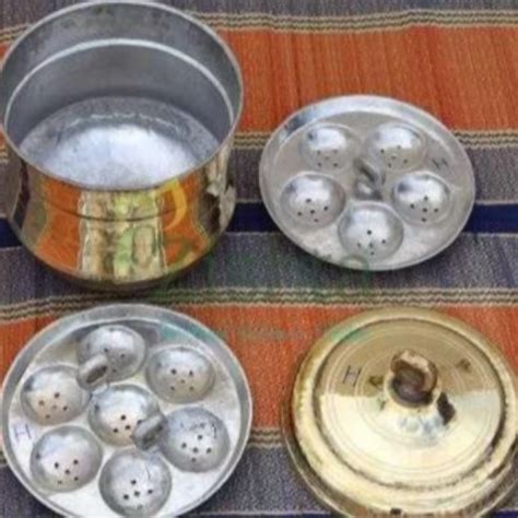 Traditional Brass Idli Pathram Cooker Maker Steamer Polished Zishta