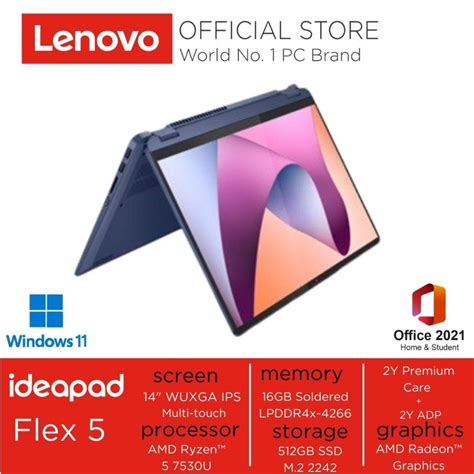 Jual Lenovo Ideapad Flex 5 14abr8 2vidabyss Blue2xidstone Blue