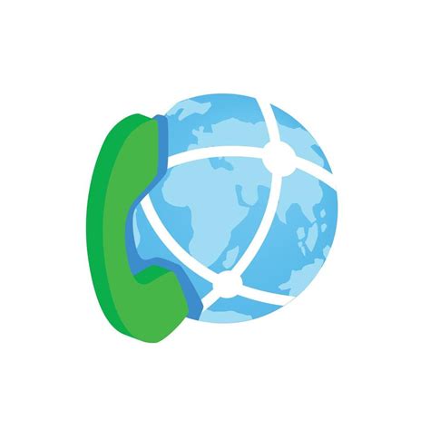 Phone And Globe Icon Isometric 3d Style 14073368 Vector Art At Vecteezy