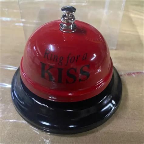 Handheld Red Metal Sex Funny Ring Bell For Valentine Party Service Bar