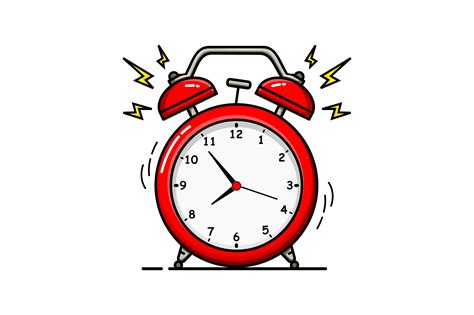 Alarm Clock Red Graphic By Rizkanyazid07 · Creative Fabrica