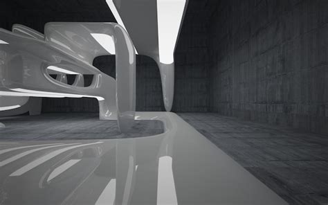 Un Edificio Blanco Con Un Diseño Curvo Y Una Escalera Curva Foto Premium