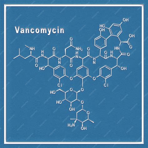 Premium Photo Vancomycin Molecule Antibiotic Chemical Structure On