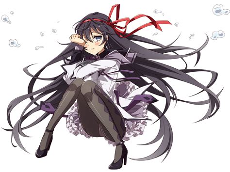 Akemi Homura Black Eyes Black Hair Crying Long Hair Mahou Shoujo Madoka