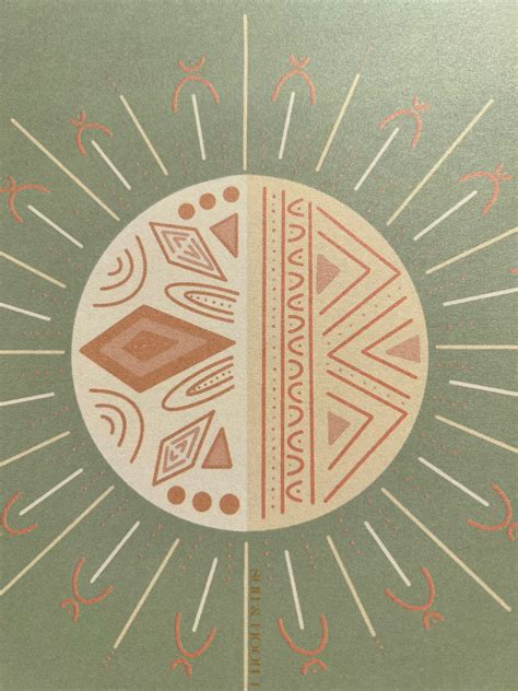 Art Print Boho Sun Aztek Full Size Print Free Shipping Etsy