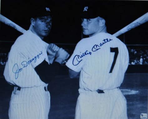 Mickey Mantle And Joe Dimaggio Hand Signed Autograph 8x10 Photo Wcoa