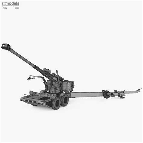 155mm Advanced Towed Artillery Gun System 3d Model Download Artillery