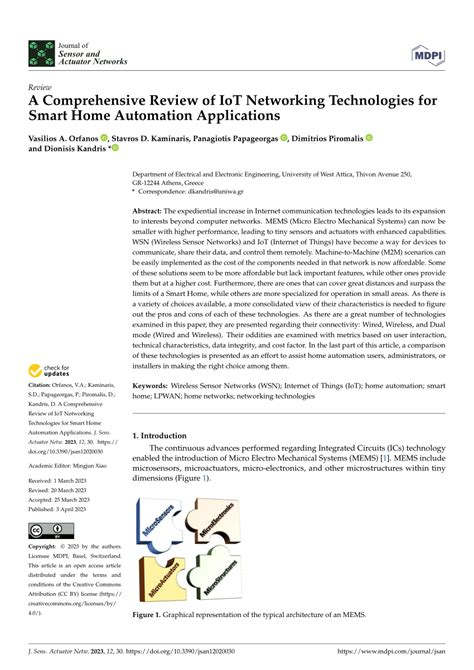 Pdf A Comprehensive Review Of Iot Networking Technologies For Smart