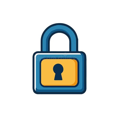 Secure Lock Symbol Vector Illustration Stock Illustration