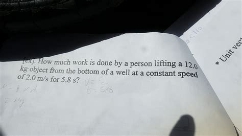 Solved E How Much Work Is Done By A Person Lifting A 12 0 Kg