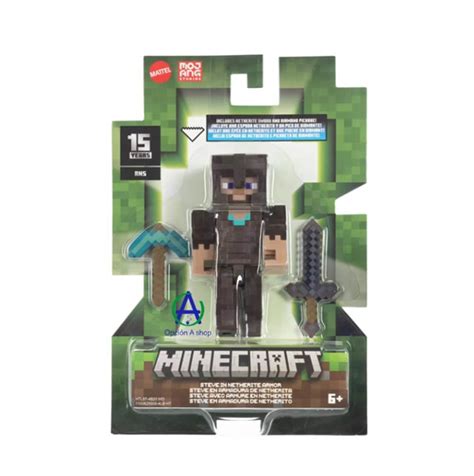 Minecraft Steve Armadura Incluye Espada Pico Diamante Figura