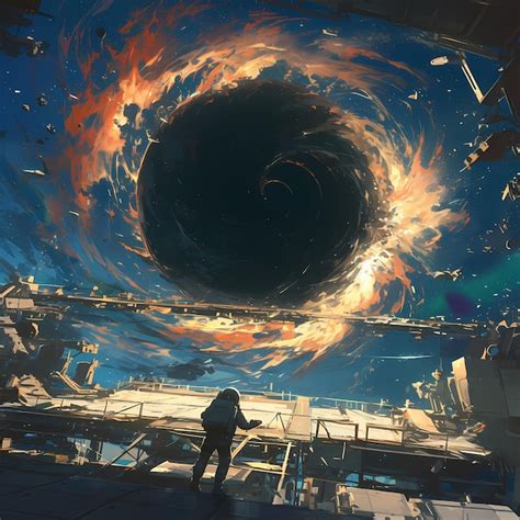 Premium Photo Intricate Black Hole Visualization