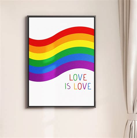 Lgbt Printable Poster Lgbtq Pride Month Love Is Love Lgbt Flag