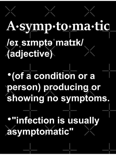 Asymptomatic Definition Poster By Hockeng Redbubble