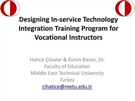Ppt Designing In Service Technology Integration Training Program For