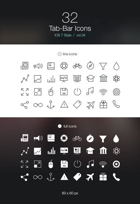 Tab Bar Icons Ios Vol Free Vector Download Freeimages