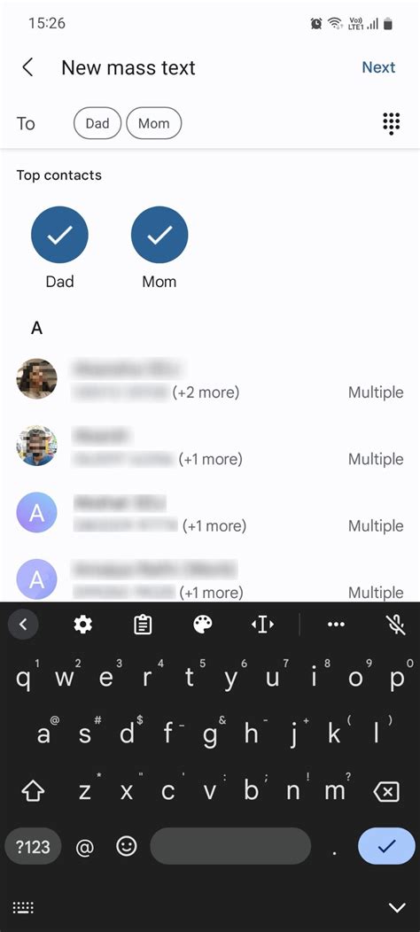 how to send a group text on android