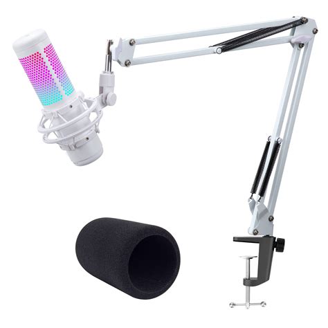 Buy White Boom Arm For Hyperx Quadcast S White Mic Arm Compatible