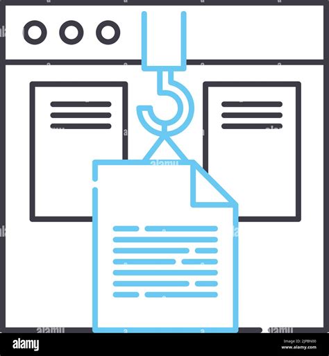 Phishing Line Icon Outline Symbol Vector Illustration Concept Sign
