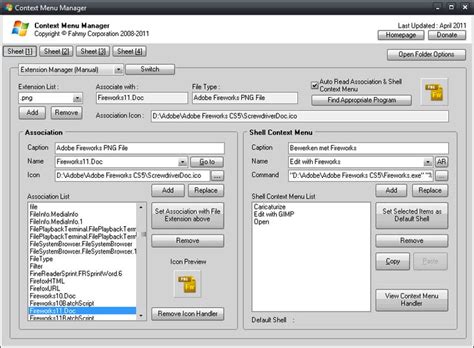 Download Context Menu Manager April 2011 Freeware Afterdawn