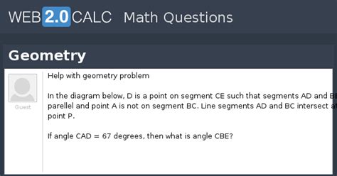 View Question Geometry