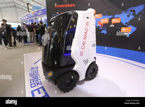 File View Of A Delivery Robot Of Cainiao Network The Logistics Arm