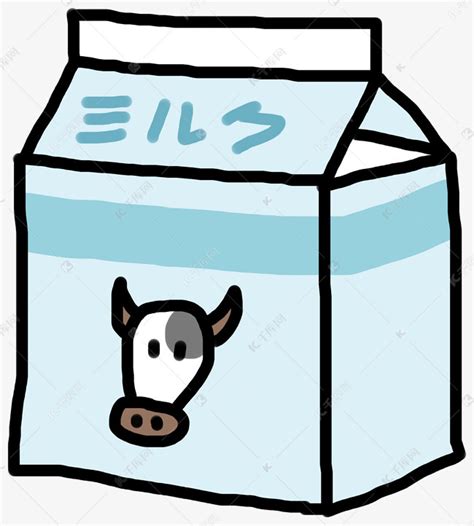 牛奶蓝色可爱手绘食物png素材图片免费下载 千库网