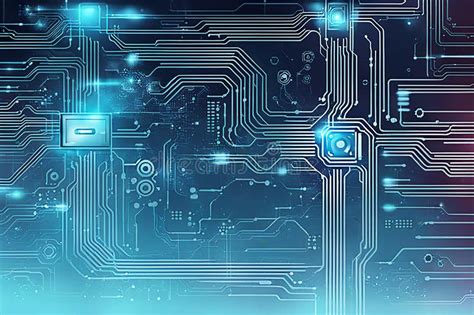 Abstract Data Technology Background With A Network Grid And Particles Connected Sci Fi Digital