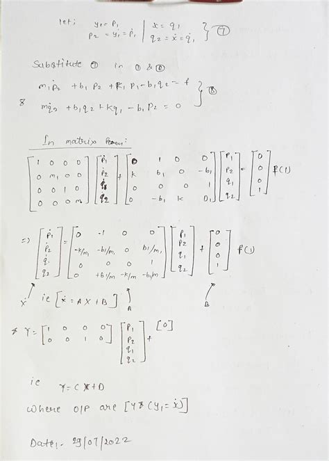 [solved] for the system shown in the figure with input force f and