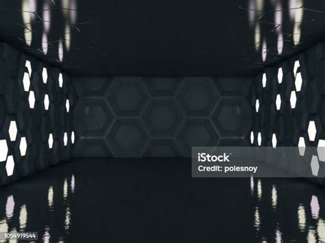 벽과 네온 빛 빈 객실의 배경 네온 광선 그리고 광선입니다 3d 0명에 대한 스톡 사진 및 기타 이미지 0명 3차원 형태