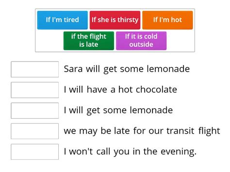 Modals 1st Conditionals Match Up Modals 1st Conditionals Match Up