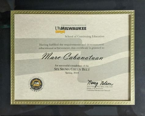 Marc Cabanatuan On Linkedin Sixsigma Uwm Uwmsce