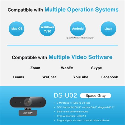 Hikvision Ds U02 2mp Webcam Makotek Computer Sales Inc