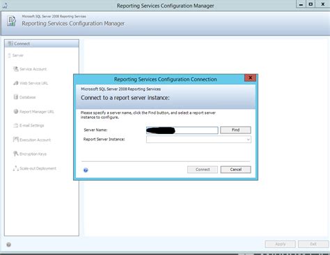 unable to connect to sql server 2008 reporting server wmi error