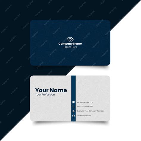 Premium Vector A Blue Businessimple Business Card Layout Creative