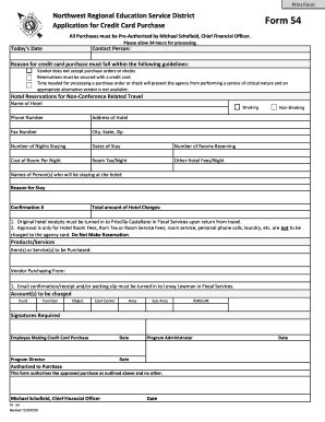 Fillable Online Nwresd K12 Or Form 54 Northwest Regional ESD Nwresd
