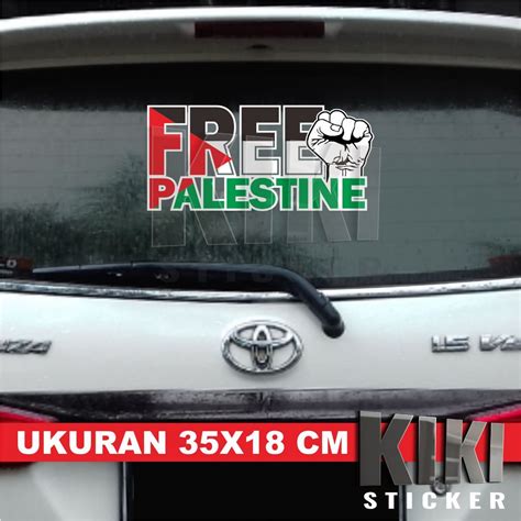 Jual CUTTING STIKER KACA MOBIL BODY KAP PINTU SIKER FREE PALESTINE