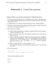 Cs Hw Pdf Cs Concepts Of Programming Languages By Y Zhang Ttu Spring Homework