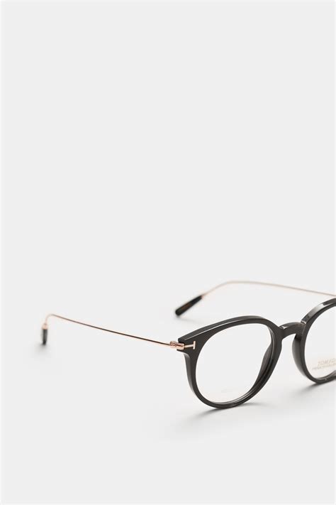 Tom Ford Glasses Frame Round Horn Optical Black Braun Hamburg