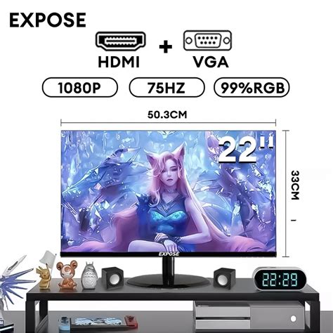 Expose Monitor Pc Inch Gaming Monitor Hdmi Vga P Hz Fhd Led Monitor Shopee Malaysia