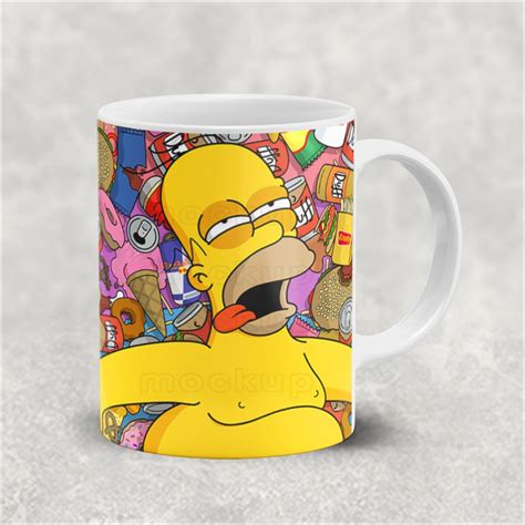 54 Mug Design Template Simpsons Mug Sublimation Template Etsy