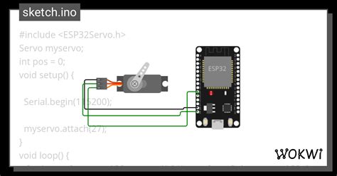 Servo Motion Wokwi Esp32 Stm32 Arduino Simulator