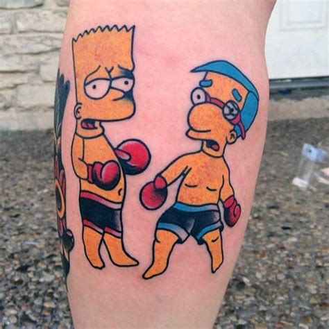 50 Bart Simpson Tattoo Designs For Men The Simpsons Ink Ideas