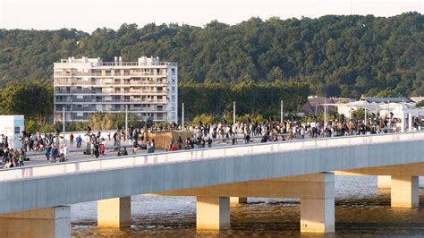 Oma Unveils Anti Iconic Simone Veil Bridge In Bordeaux