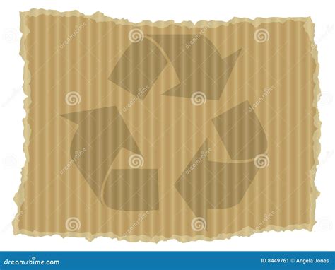 Cardboard Recycle Symbol Stock Vector Illustration Of Card 8449761