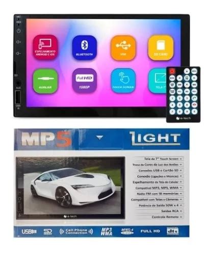 Kit Central Multmidia Mp Light Camera De Ré Firstoption Parcelamento sem juros